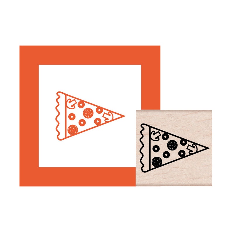 Pizza Slice Rubber Stamp | Etsy