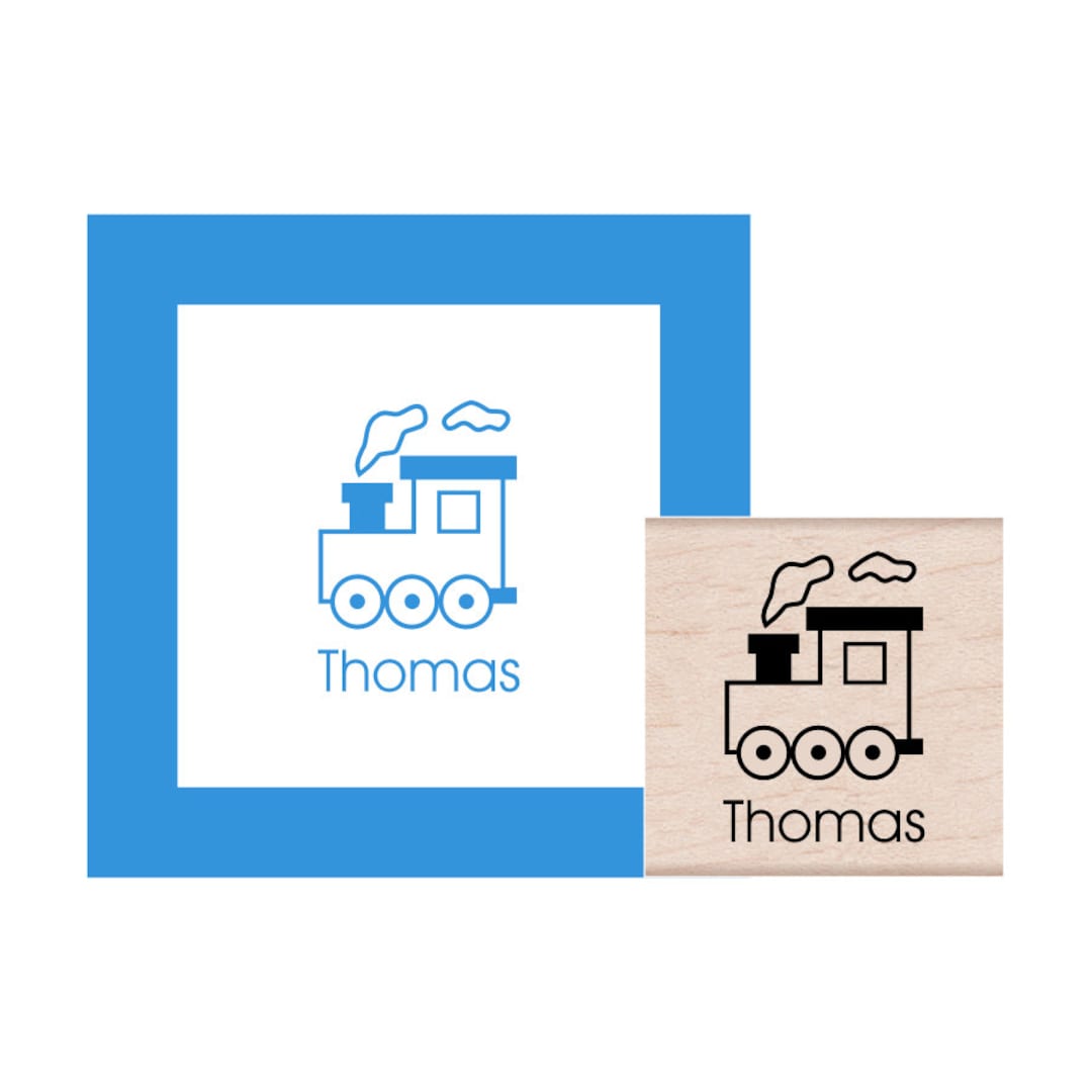 Train Personalized Rubber Stamp - Etsy