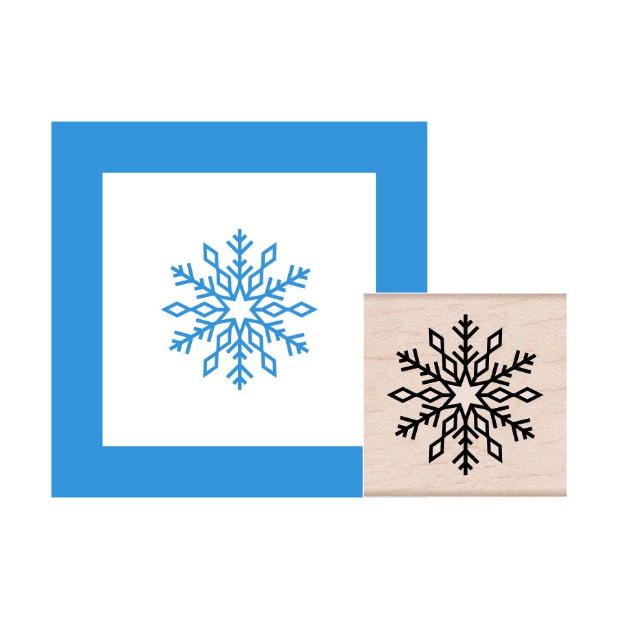 Snowflake Rubber Stamp - Etsy