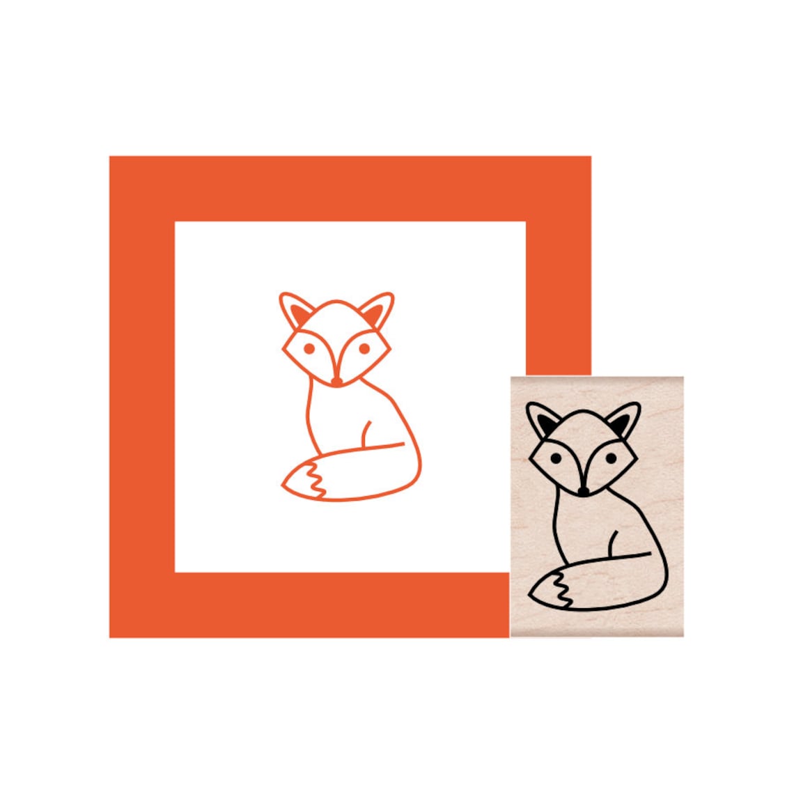 Fox Rubber Stamp - Etsy