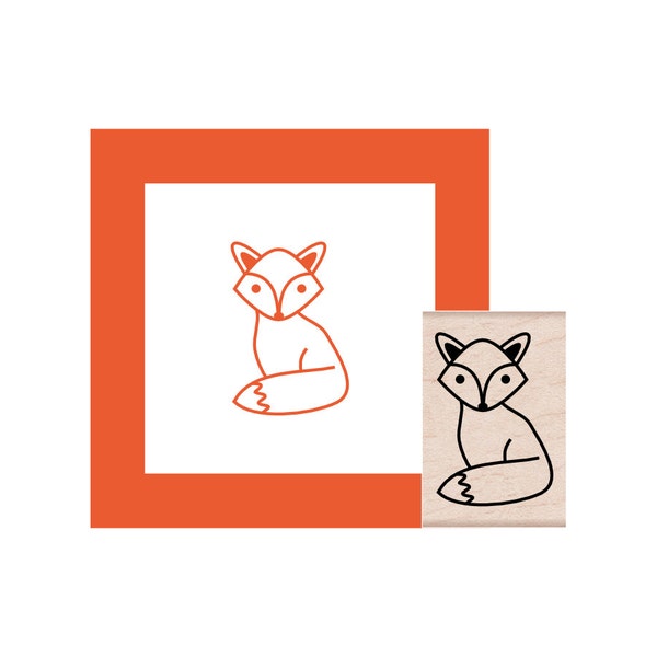 Fox Rubber Stamp - Etsy