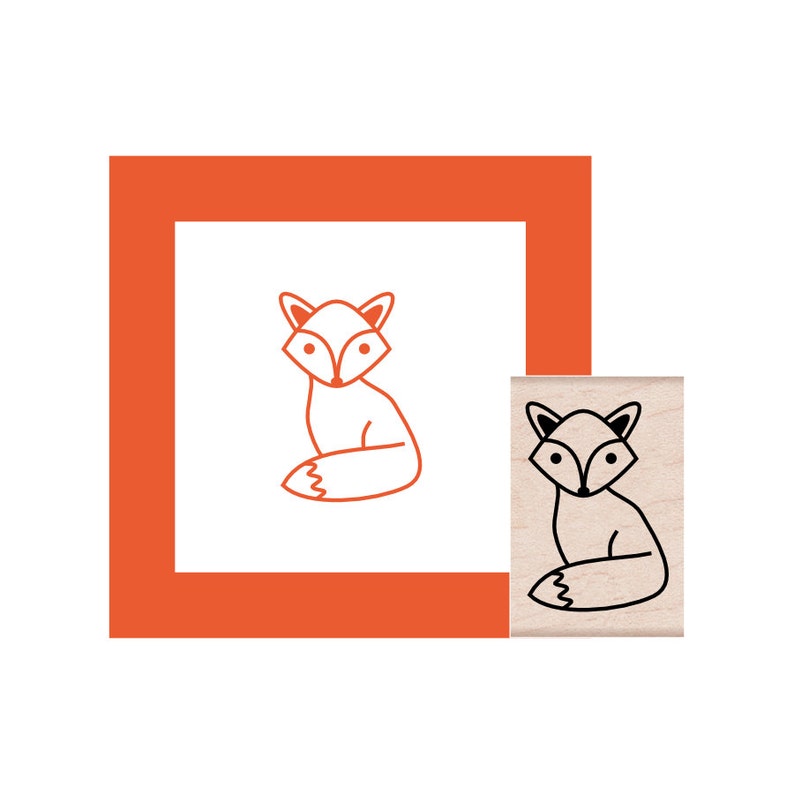 Fox Rubber Stamp - Etsy