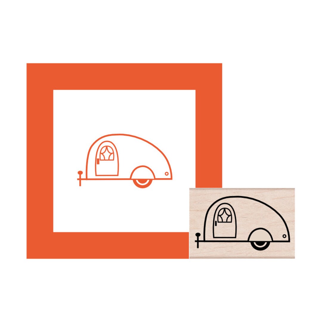 Teardrop Trailer Rubber Stamp - Etsy