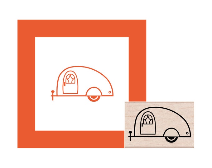 Teardrop Trailer Rubber Stamp - Etsy