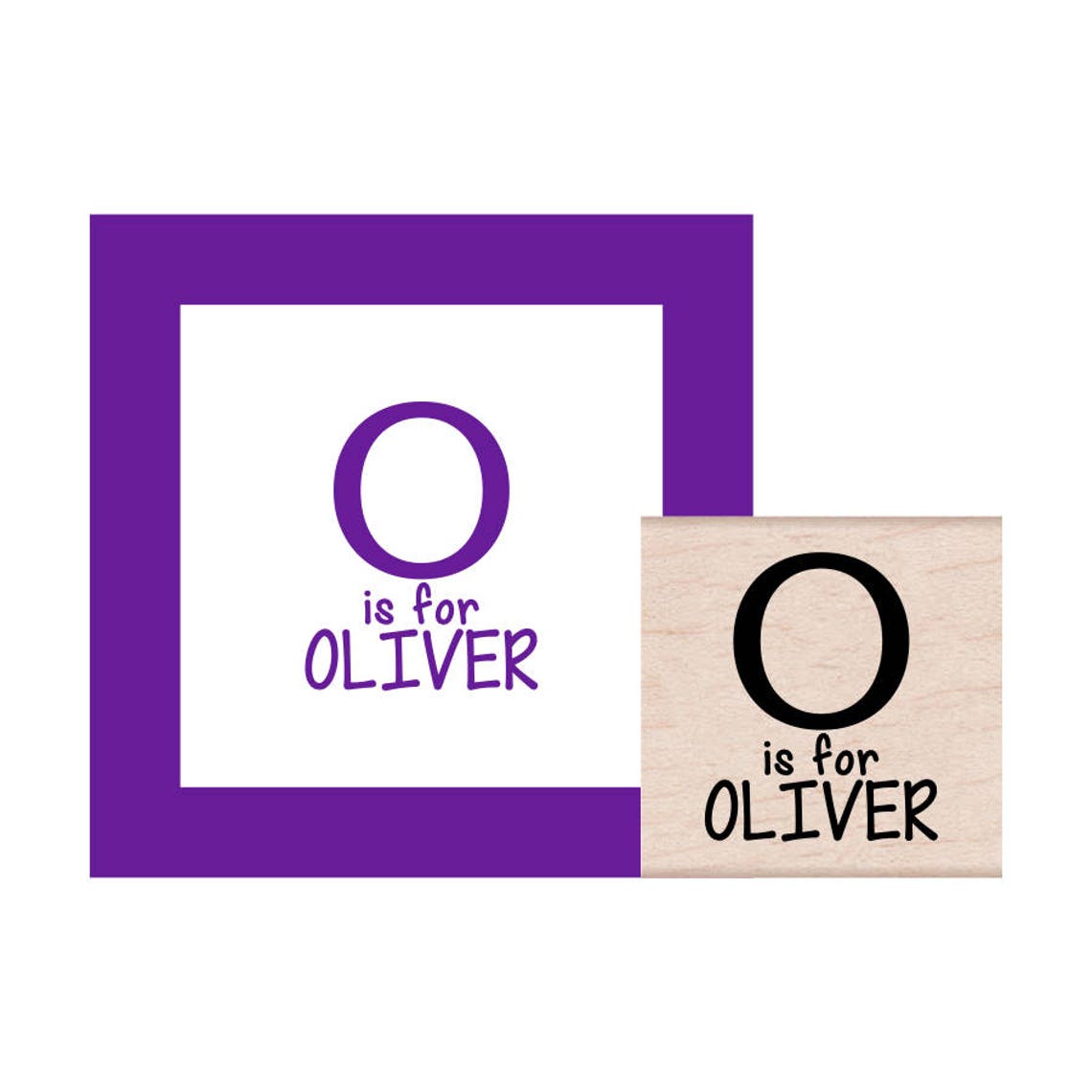 O is for Oliver Personalized Rubber Stamp - Etsy