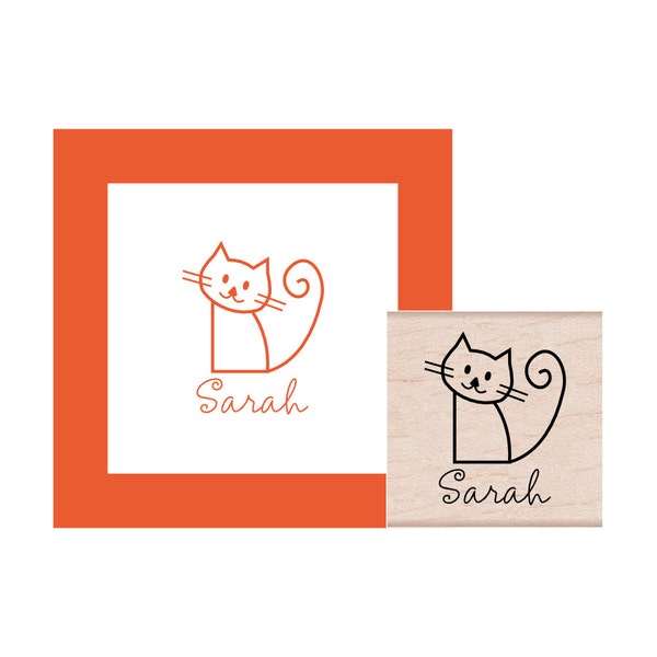 Cat Stamp - Etsy