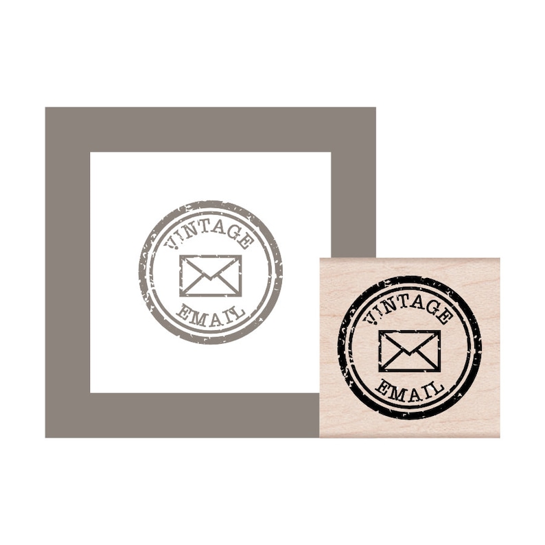 Vintage Email Rubber Stamp - Etsy