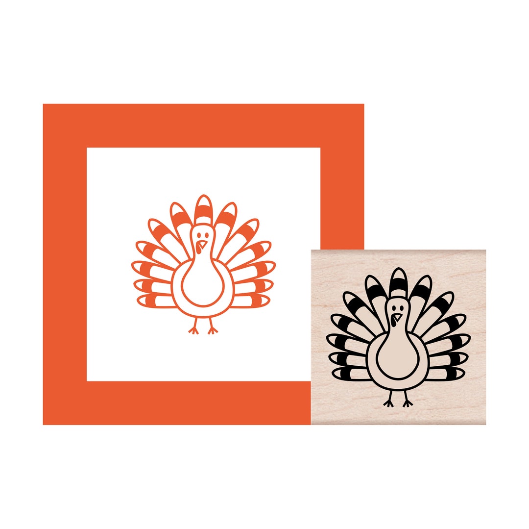 Thanksgiving Turkey Rubber Stamp - Etsy