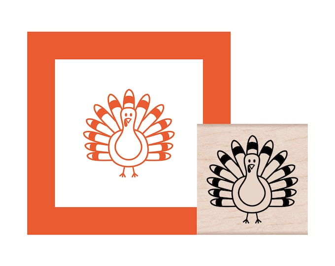 Thanksgiving Turkey Rubber Stamp - Etsy
