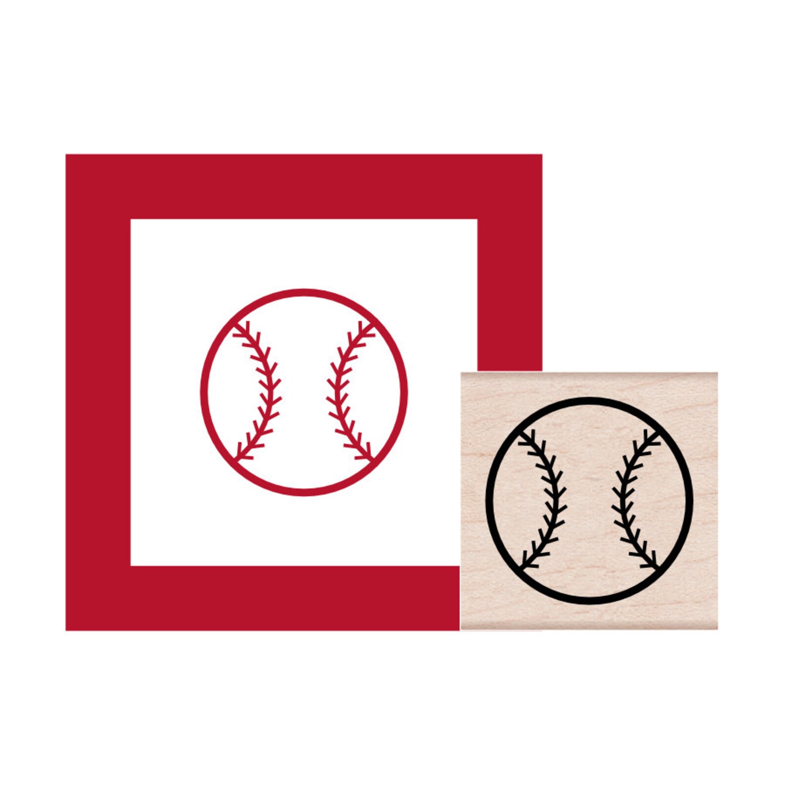 Baseball Rubber Stamp - Etsy