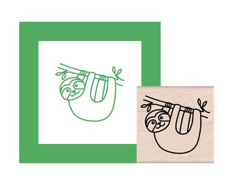Sloth Rubber Stamp - Etsy