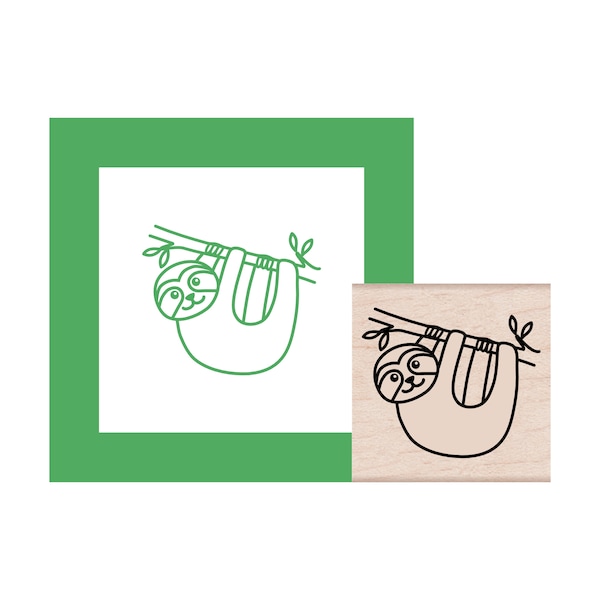 Sloth Rubber Stamp - Etsy
