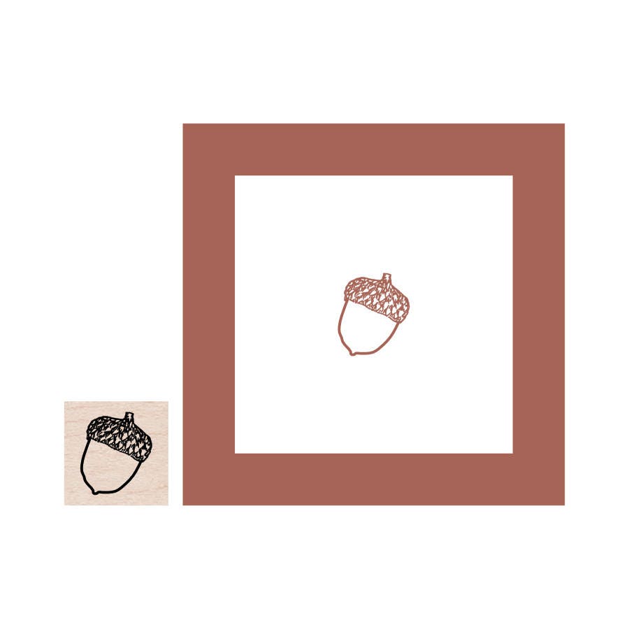 Mini Acorn Rubber Stamp - Etsy