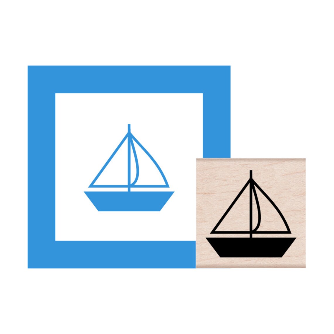 Sailboat Rubber Stamp - Etsy