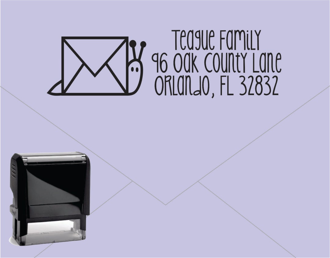 Self Inking Return Address Stamp * Custom Address Rubber Stamp (E404 ...