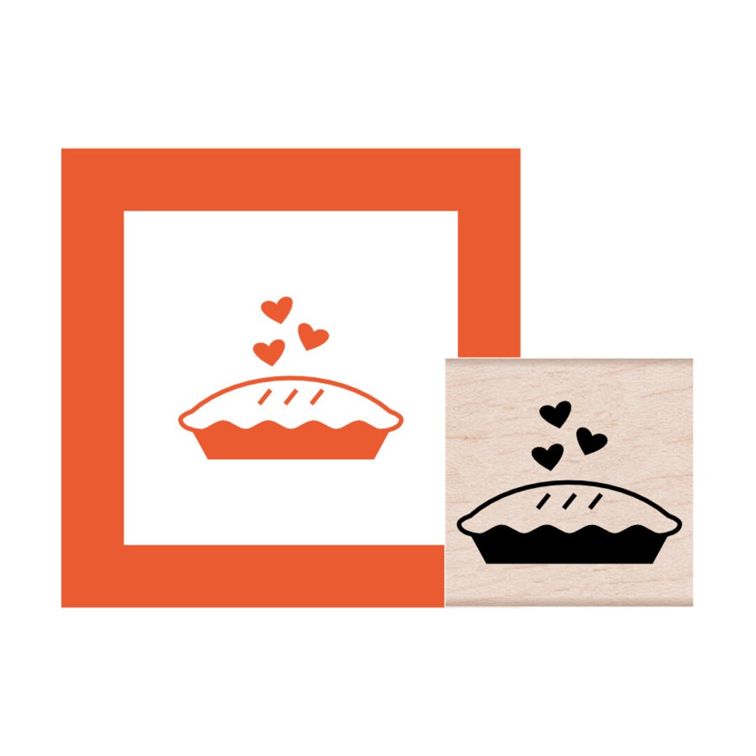 Baked With Love Pie Rubber Stamp - Etsy