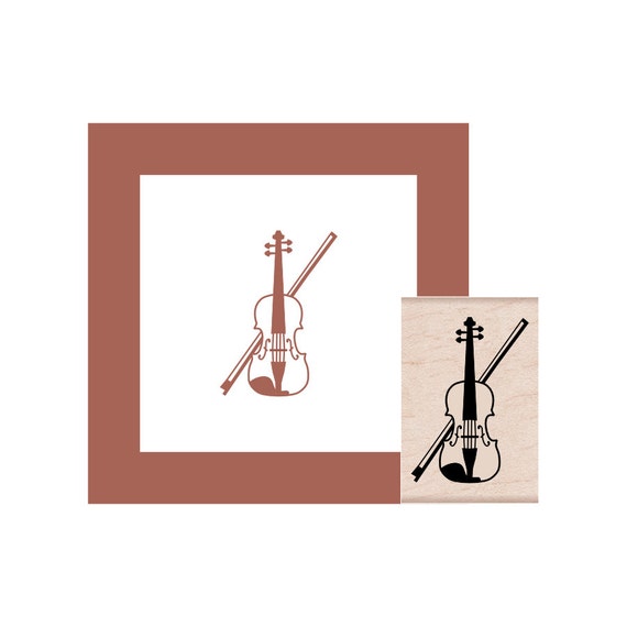Violin Rubber Stamp | Etsy