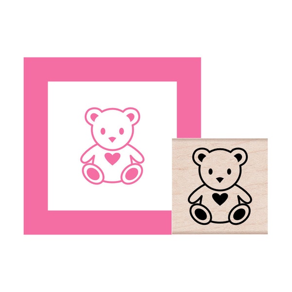 Bear Rubber Stamp - Etsy