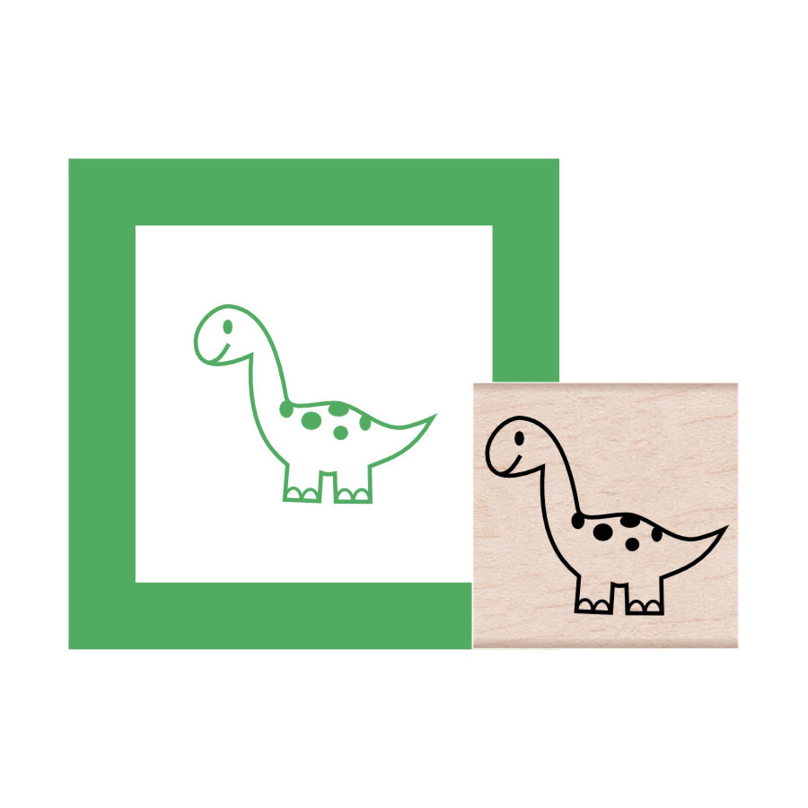 Dinosaur Brontosaurus Rubber Stamp - Etsy