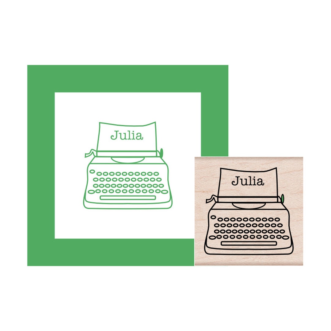 Typewriter Personalized Rubber Stamp - Etsy