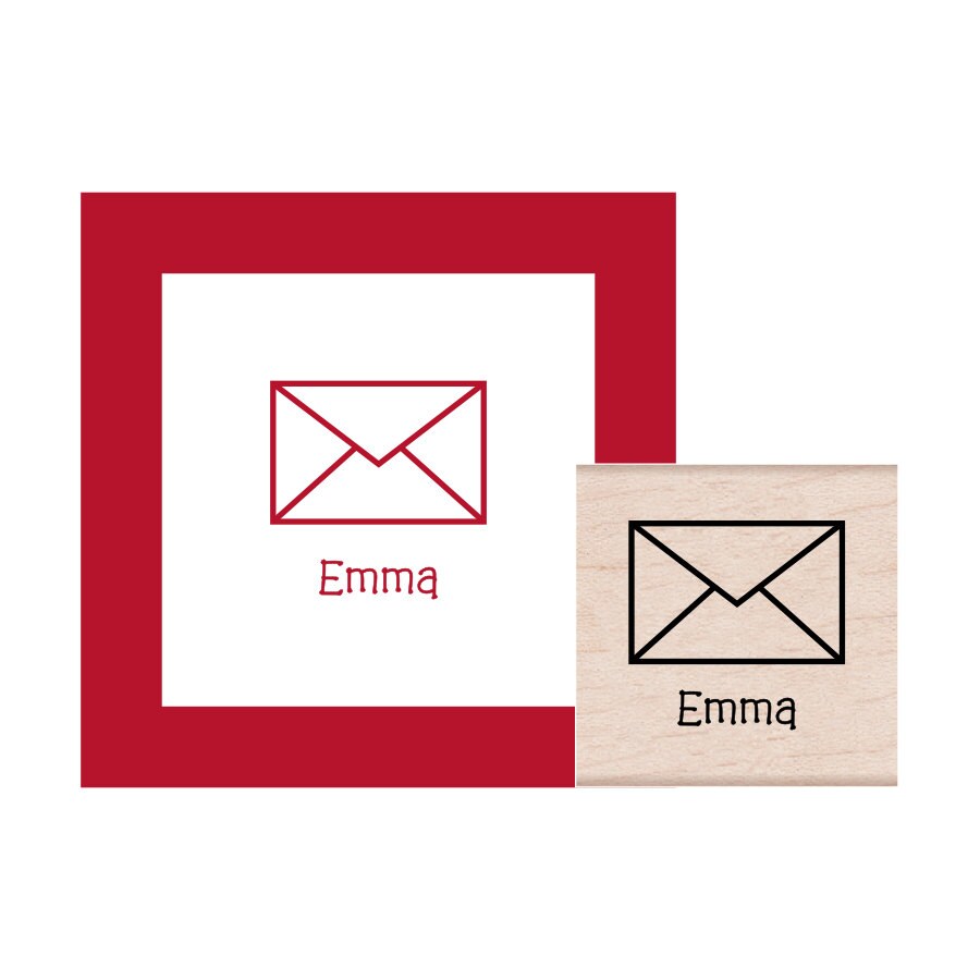 Personalized Envelope Rubber Stamp - Etsy