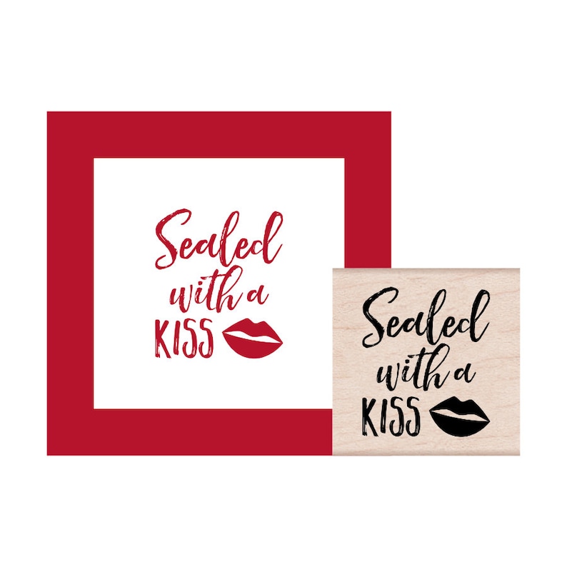 Sealed With a Kiss Rubber Stamp - Etsy Australia