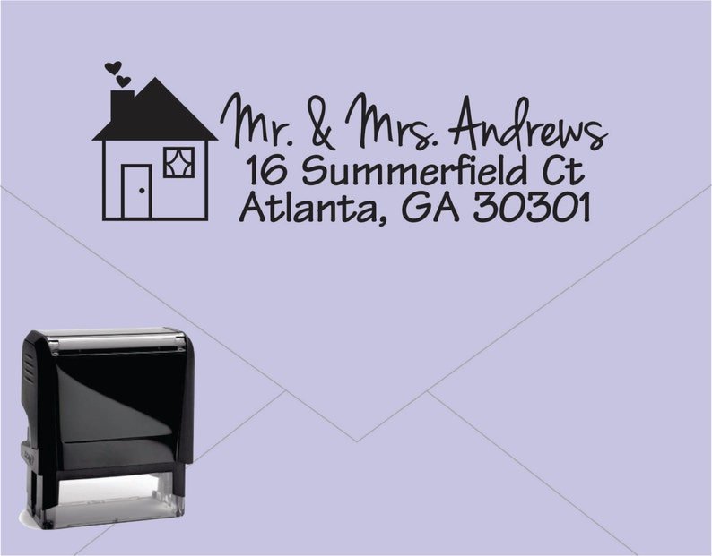 Self Inking Return Address Stamp Custom Address Rubber Stamp - Etsy