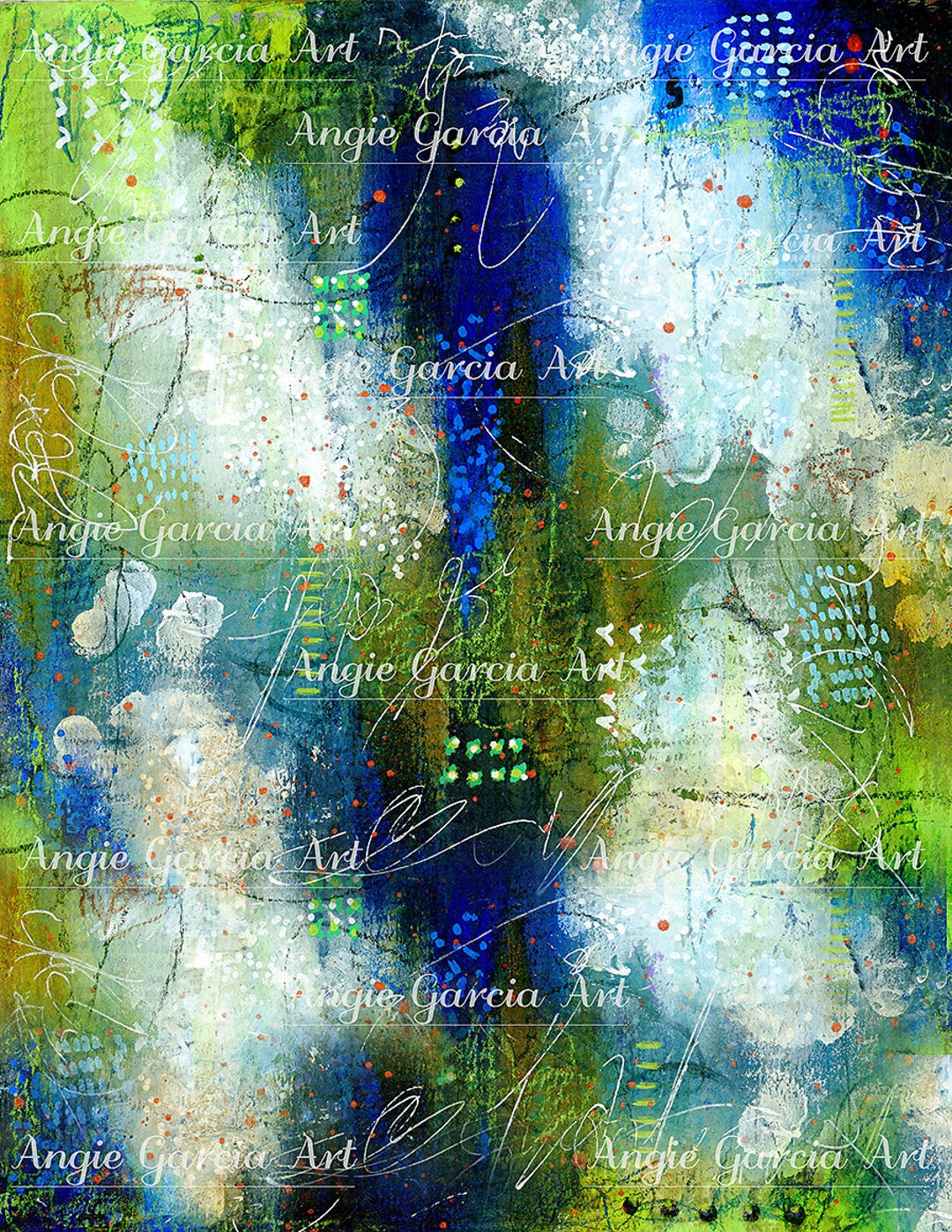 Hand-painted Mixed Media Digital Paper #42 - Etsy