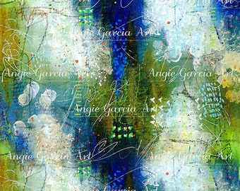 Hand-painted Mixed Media Digital Paper 16 | Etsy