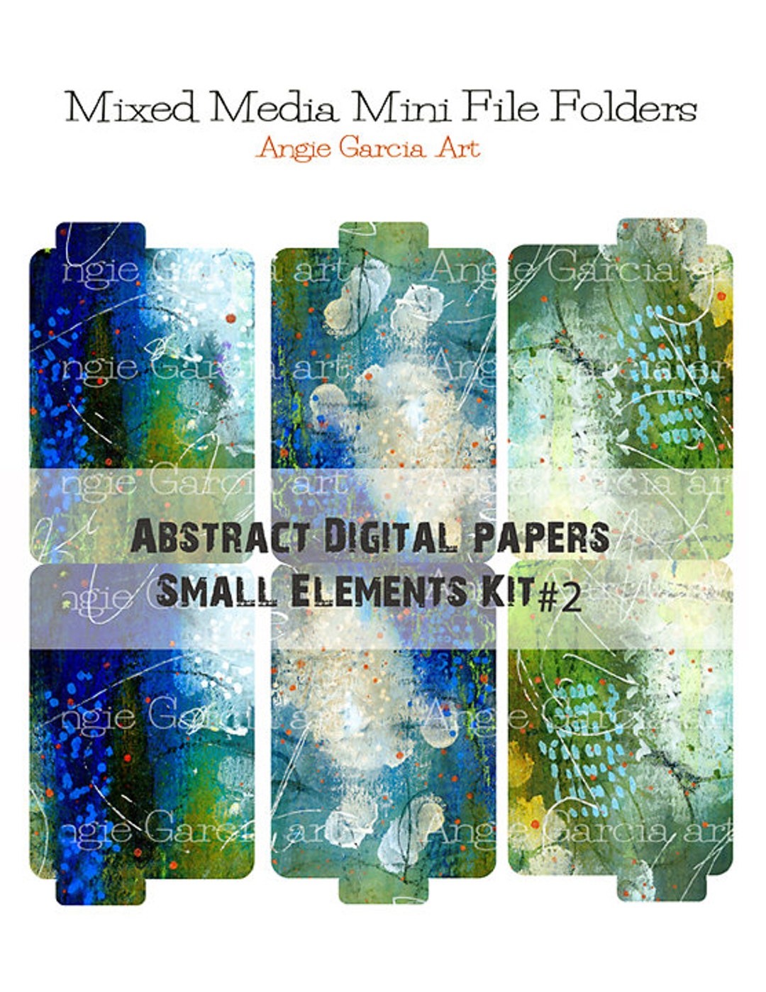 Abstract Digital Papers Small Elements Kit #2 - Etsy