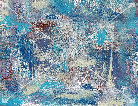 Hand-painted Mixed Media Digital Paper 1 | Etsy