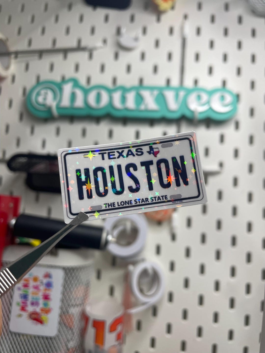Holographic Houston License Plate Sticker- - Etsy