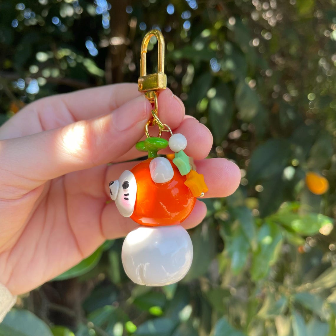 Cute Cat Keychain Polymer Clay Charm Handmade Accessory Kawaii ...