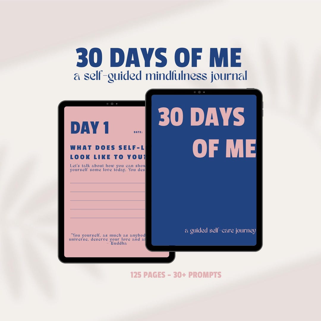 30 Day Me - Mindfulness Journal DIGITAL DOWNLOAD - Etsy