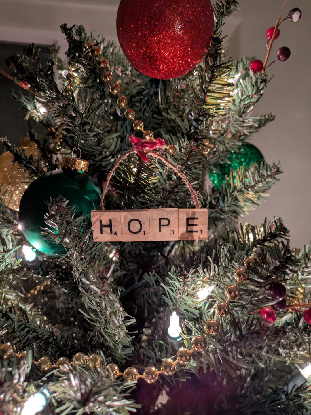 Hope - Scrabble Christmas Ornament - Etsy
