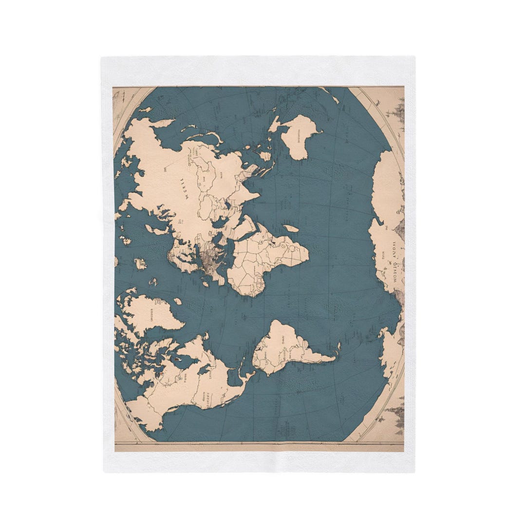 World Map Wallpaper| Velveteen Plush Blanket| Cosy Blanket - Etsy