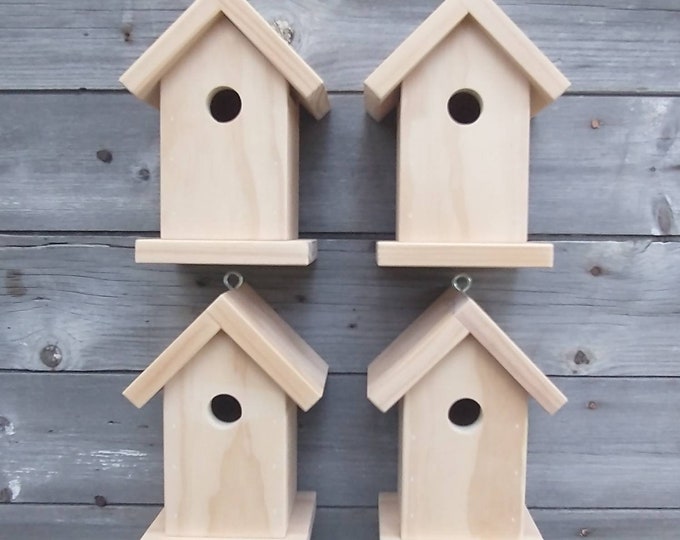 Set of 4 Unfinished Birdhouses. Made in USA Door County - Etsy