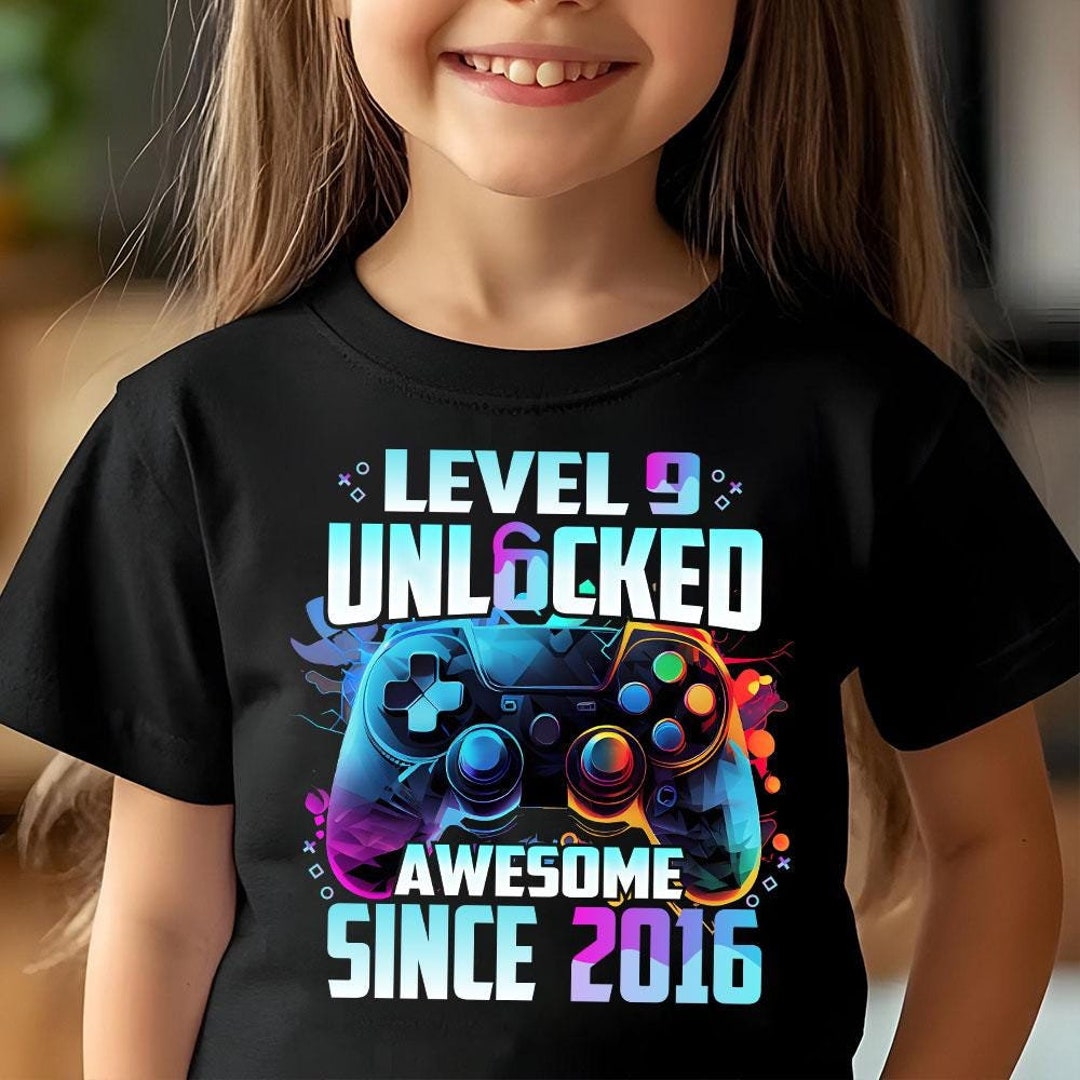 Level 9 Unlocked Png, Video Games Birthday PNG, Awesome Since Video ...