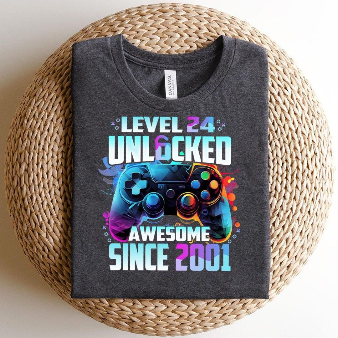 Level 24 Unlocked Png, Video Games Birthday PNG, Awesome Since Video ...