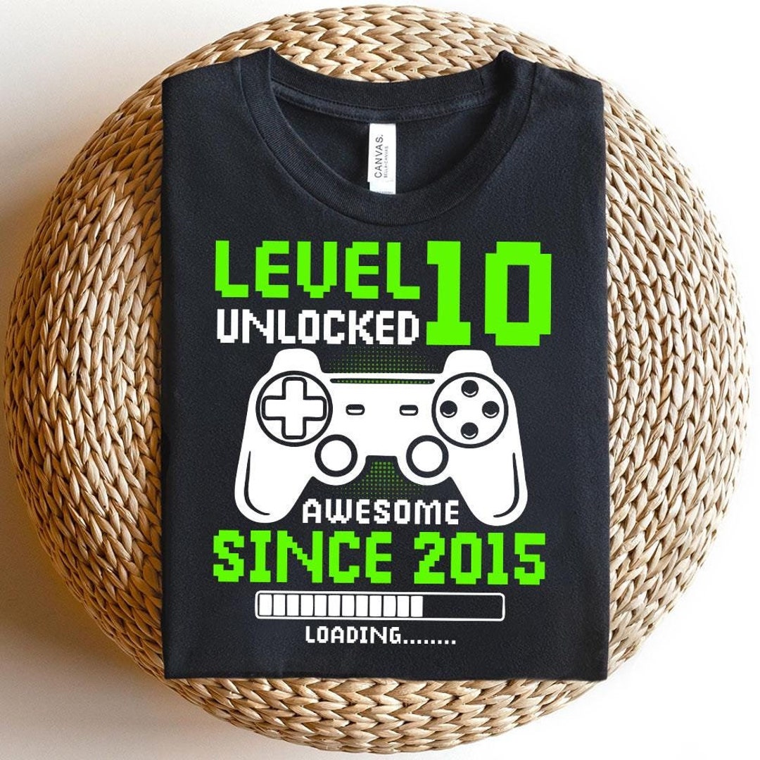 Level 10 Unlocked Png, Video Games Birthday PNG, Awesome Since Video ...