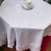 Vintage Filet Lace Edged Tablecloth 48x48 Inch - Etsy