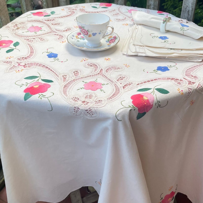 Applique Tablecloth - Etsy