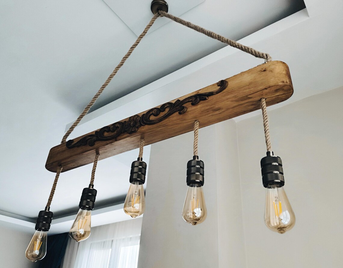 Rustic Light Fixture - Hanging Light - Rustic Lighting - Industrial ...