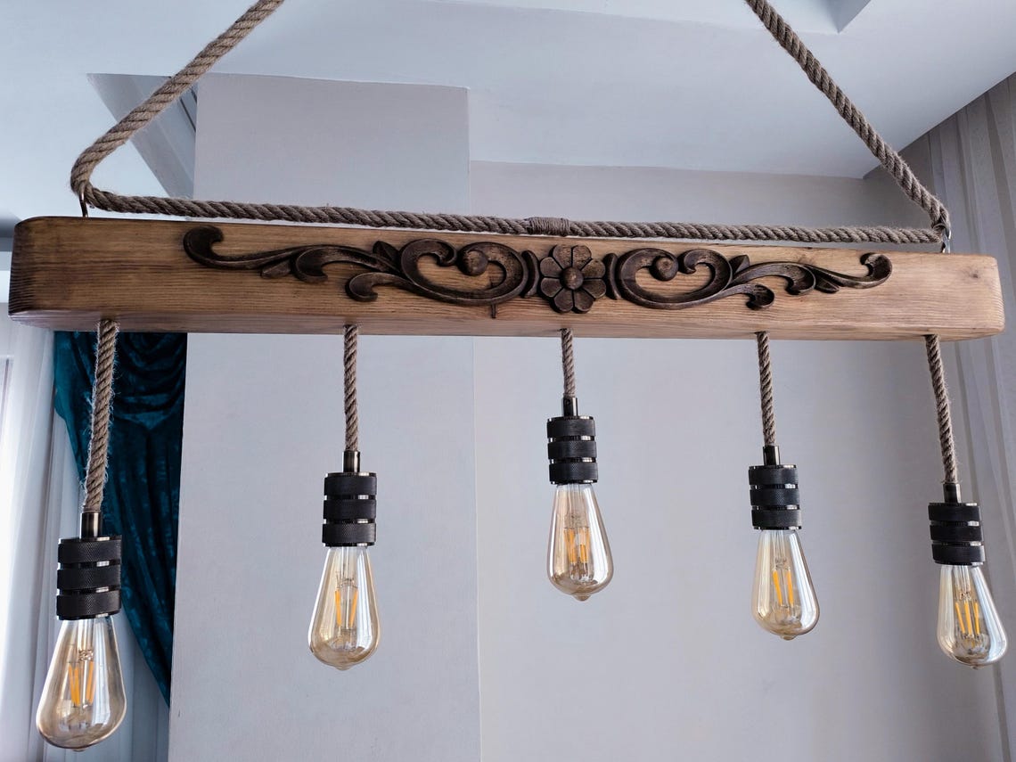 Rustic Light Fixture - Hanging Light - Rustic Lighting - Industrial ...