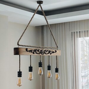 Rustic Light Fixture - Hanging Light - Rustic Lighting - Industrial ...