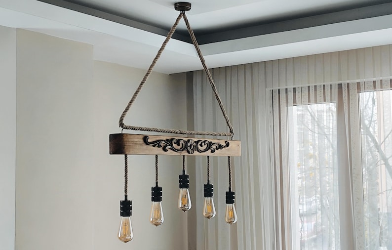 Rustic Light Fixture - Hanging Light - Rustic Lighting - Industrial ...