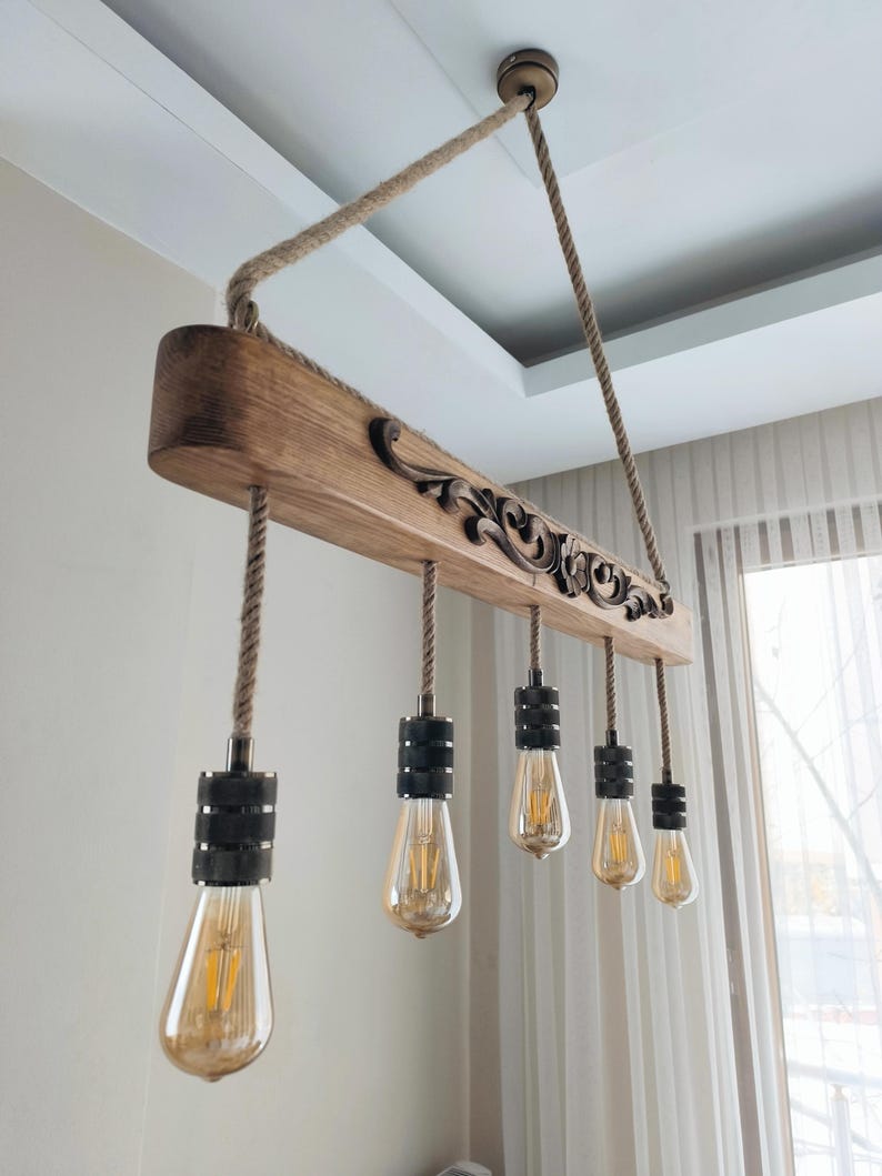 Rustic Light Fixture - Hanging Light - Rustic Lighting - Industrial ...