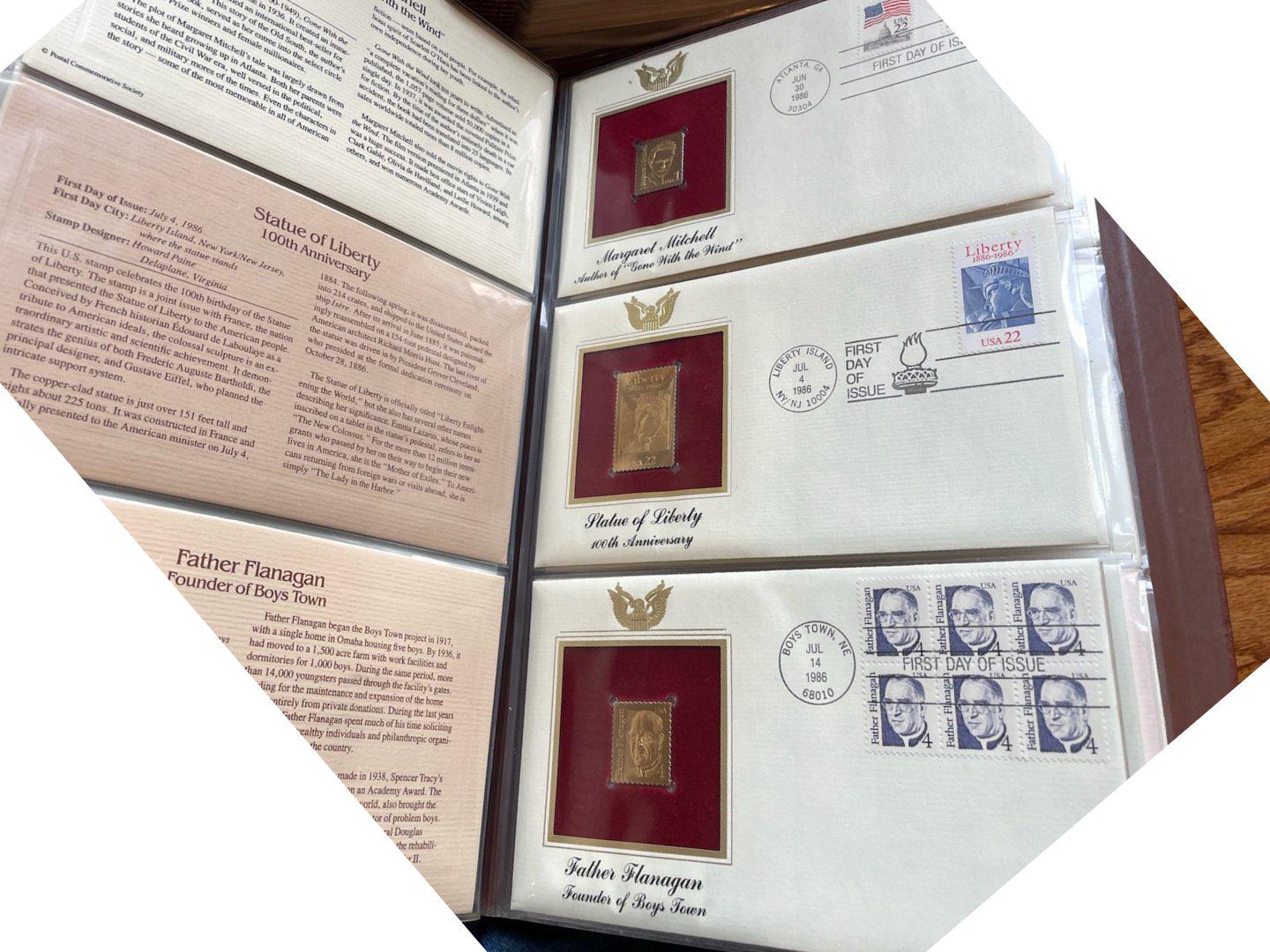 Golden Replicas of US Stamps 7 Book Set 1985-1995 - Etsy
