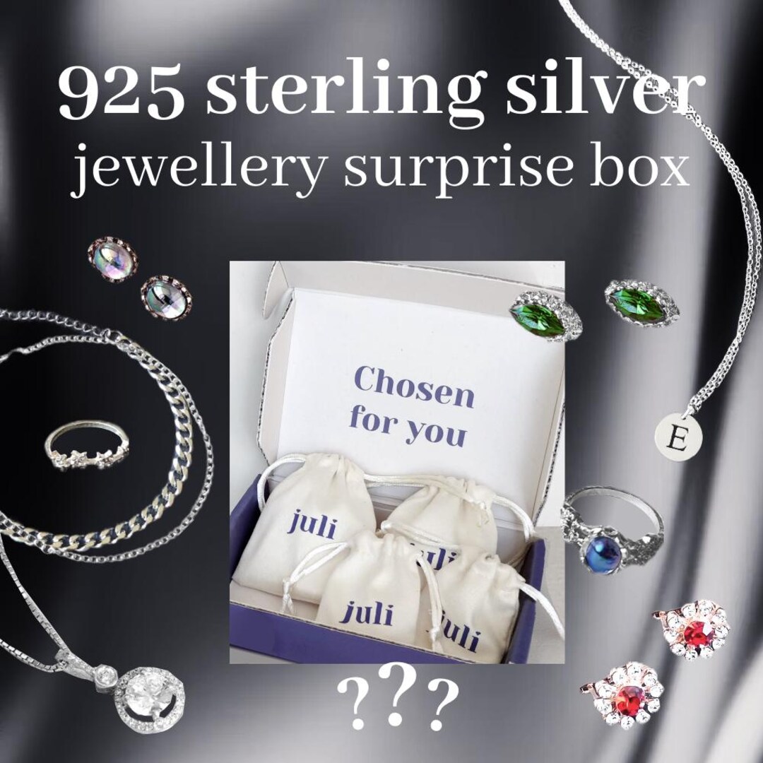 925 Sterling Silver Surprise Jewellery Mystery Box, Blind Box, Curated ...