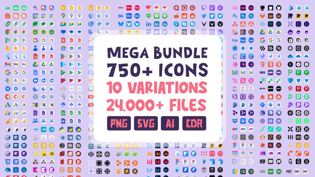 750+digital Icons Set Mega Bundle |png, Svg, Ai,cdr | 10 Styles for UI ...